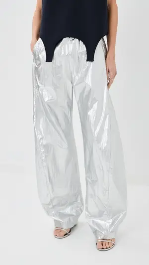 Tibi Metallic Winslow Petite Pants