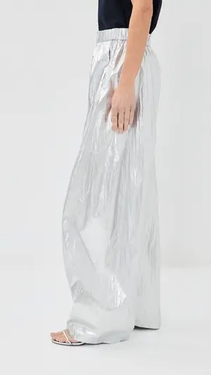 Tibi Metallic Winslow Petite Pants