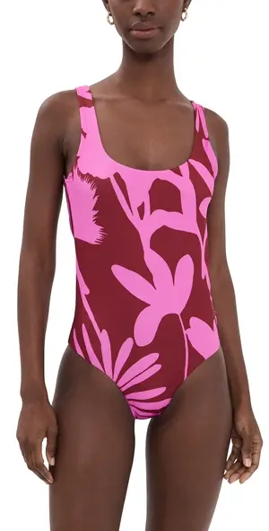 Eywasouls Malibu Aurora One-piece Swimsuit - Red Wine Pink Delight