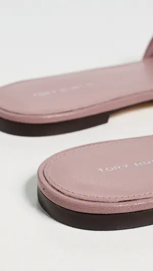 Tory Burch Eleanor Slides - Light Mauve/silver