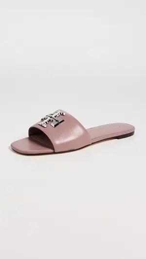 Tory Burch Eleanor Slides - Light Mauve/silver