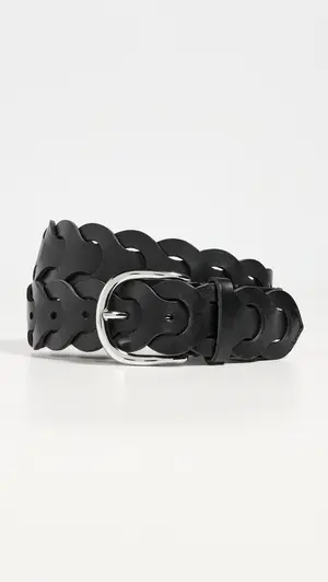 Isabel Marant Étoile Edena Leather Belt - Black/silver