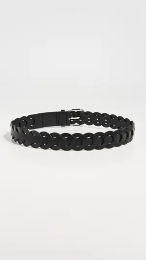 Isabel Marant Étoile Edena Leather Belt - Black/silver