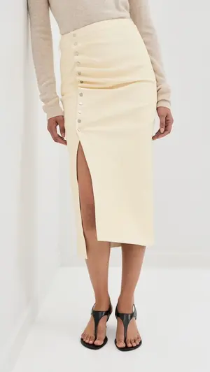 Rabanne Mid-weight Stretch Leather Jupe Skirt