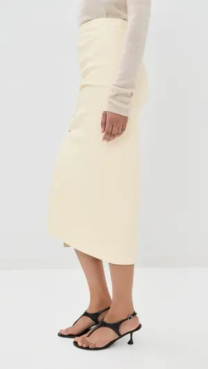 Rabanne Mid-weight Stretch Leather Jupe Skirt