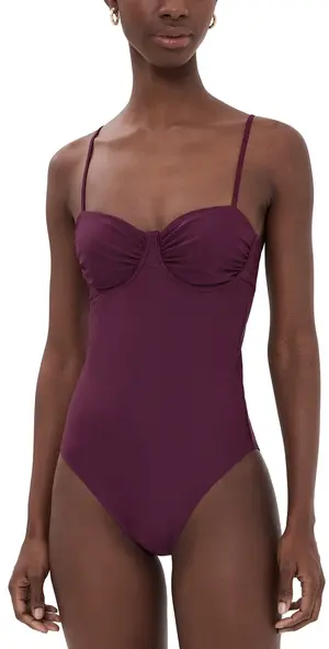 Tanya Taylor Monroe One Piece - Deep Plum