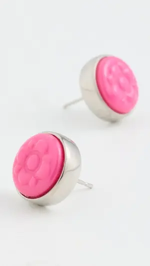 Casablanca Bull Link Stud Earrings