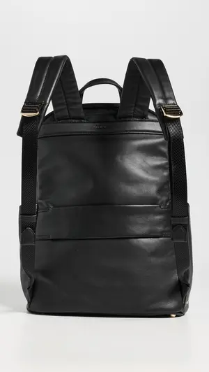 Tumi Large Leather Backpack - Black/light Gold