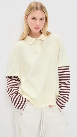 Sandy Liang Layered Polo Top