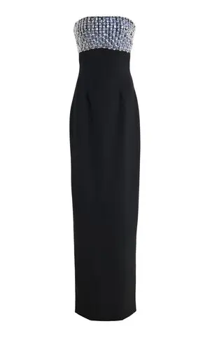 Monique Lhuillier Strapless Empire Sheath Gown