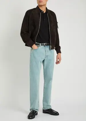 TOM FORD Logo-embroidered Piqué Polo Shirt - Black