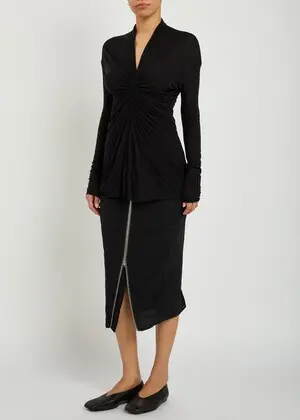 Rick Owens Radiance Ruched Jersey Top