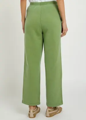 American Vintage Logo-print Cotton Sweatpants - Light Green