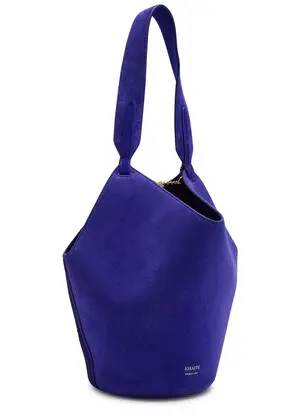Khaite Lotus Mini Suede Tote Bag - Dark Purple