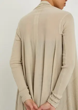 Rick Owens Asymmetric Wool Cardigan - Sand