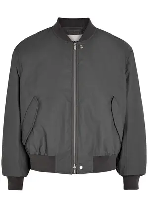 JIL SANDER Padded Cotton-poplin Bomber Jacket