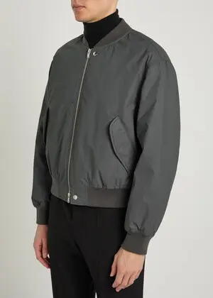 JIL SANDER Padded Cotton-poplin Bomber Jacket