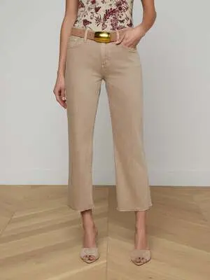 L'Agence Wanda Cropped Wide-leg Jean - Biscuit