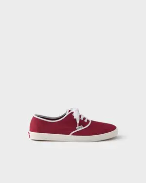 Prada Drill Fabric Sneakers - Burgundy