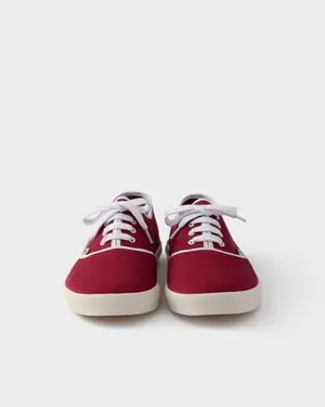 Prada Drill Fabric Sneakers - Burgundy