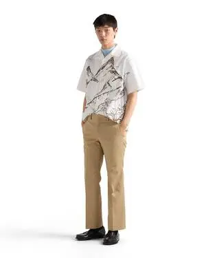 Prada Printed Cotton Bowling Hirt