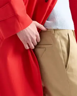 Prada Cotton Trumpet Flare Pants