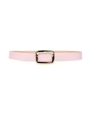 ROGER VIVIER Leather Belt With Buckle And Logo - Pink