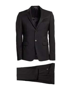 Emporio Armani David Line Suit Size Virgin Wool - Black