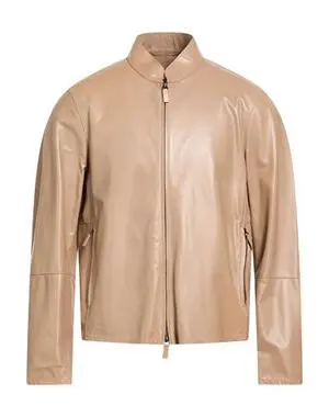 Emporio Armani Men Leather Outerwear For Men