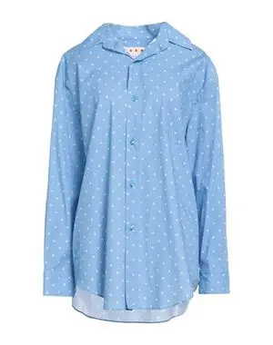 Marni Polka-dot Poplin Shirt - Azure