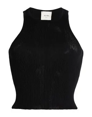 ALYSI Ribbed-knit Crewneck Sleeveless Top