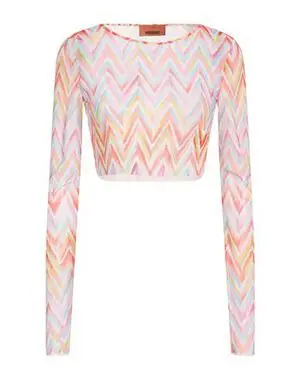 Missoni Printed Tulle Crop Top