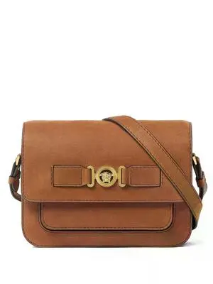Versace Medusa Biggie Leather Shoulder Bag - Brown