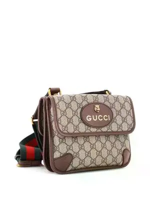 Gucci Neo Vintage Flap Messenger Gg Coated Canvas Small - Brown