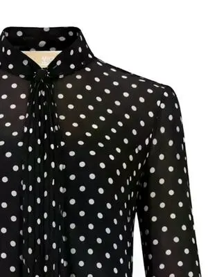 Michael Kors Polka-dot Mini Dress With Ruffle Hem