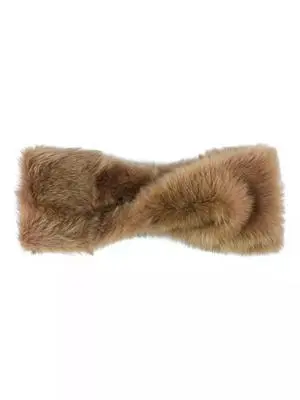 TOD'S Shearling Scarf - Brown