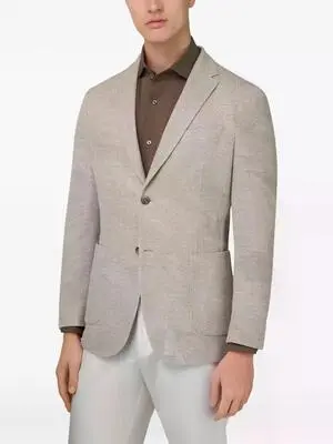 Boggi Milano Textured Patch-pocket Blazer - Neutrals
