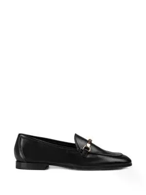 DOUCAL'S Horsebit Leather Loafers - Black