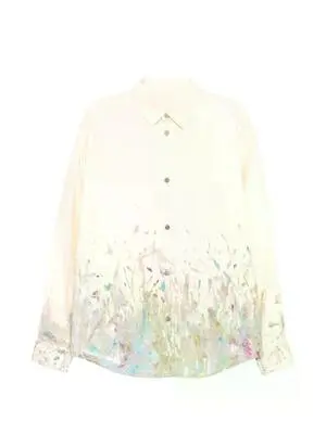 CROQUIS Printed Denim Shirt - Neutrals