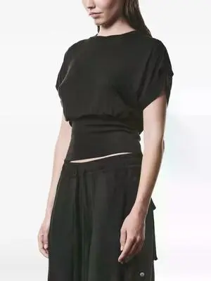 THOM KROM Gathered T-shirt - Black