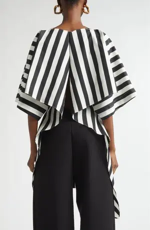 Jacquemus La Tunique Moisson Cotton & Silk Tunic - Jacquard Medium Stripes