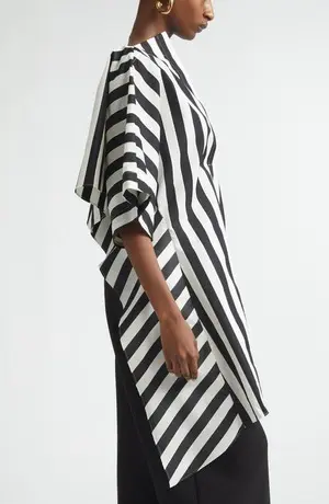 Jacquemus La Tunique Moisson Cotton & Silk Tunic - Jacquard Medium Stripes