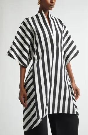 Jacquemus La Tunique Moisson Cotton & Silk Tunic - Jacquard Medium Stripes