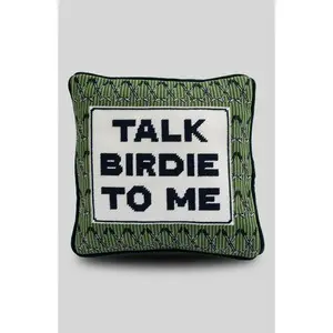 FUBISH Needlepoint Pillow - Talk Birdie To Me
