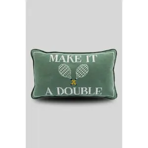 FUBISH Needlepoint Pillow - Make It A Double