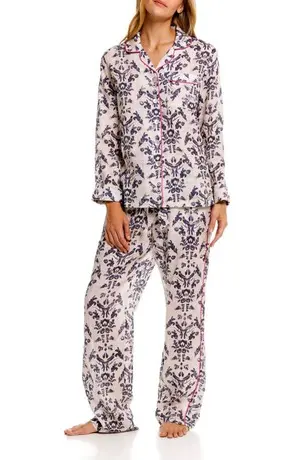 THE LAZY POET Emma Linen Pajamas - White