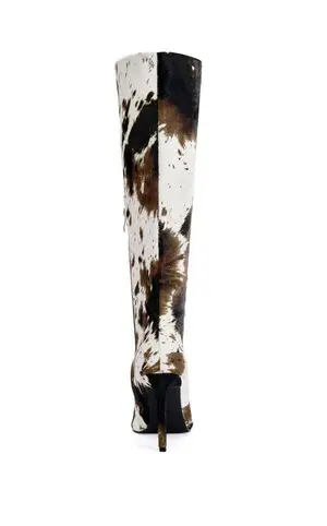 AZALEA WANG Syreali Calf Hair Stiletto Boots