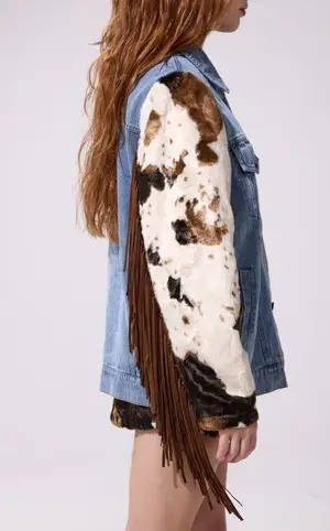 AZALEA WANG Lila Fringe Jacket