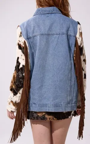 AZALEA WANG Lila Fringe Jacket