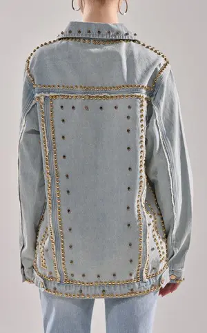 AZALEA WANG Sable Studded Jacket